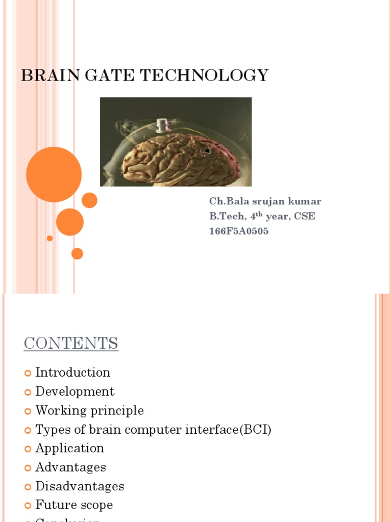 Brain Gate Technology (Seminar) | Download Free PDF ...