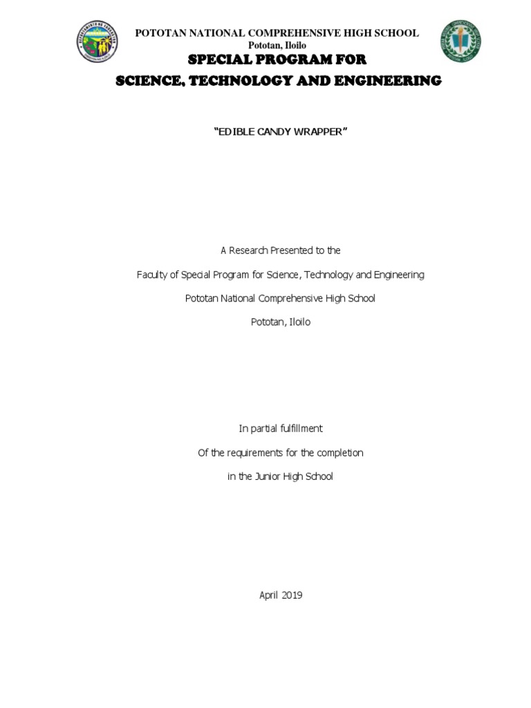 Research Paper Edible Candy Wrapper | PDF | Biodegradation | Nature