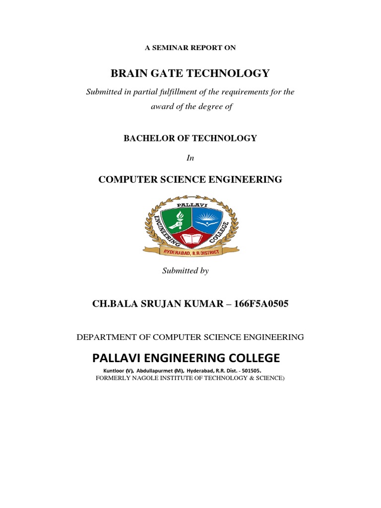 Brain Gate Technology (Documentation) | PDF | Brain | Computing