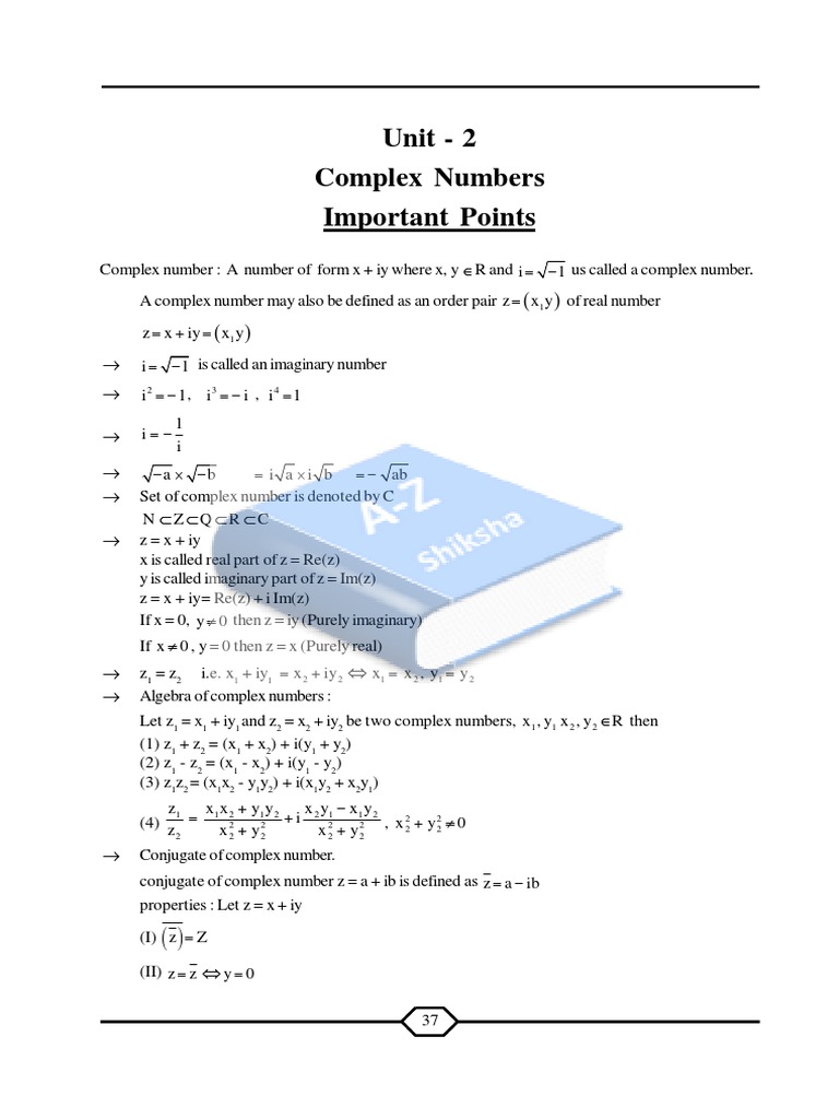 Complex Numbers PDF | PDF | Logarithm | Circle