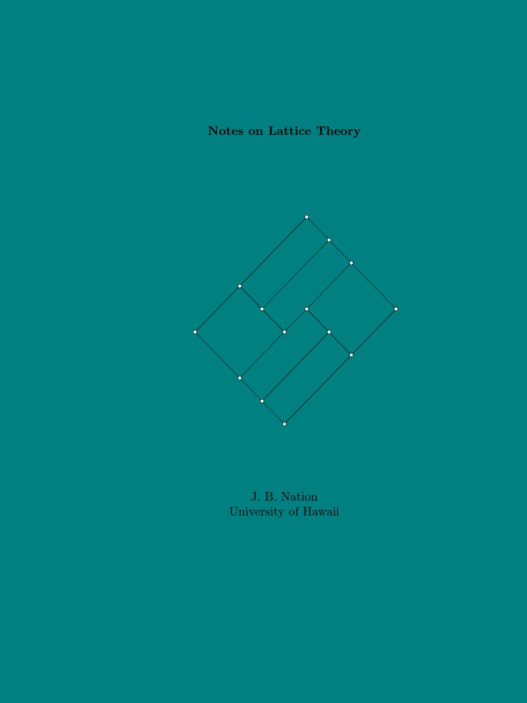 Introduction to Lattice Theory Notes | PDF | Mathematical Logic ...