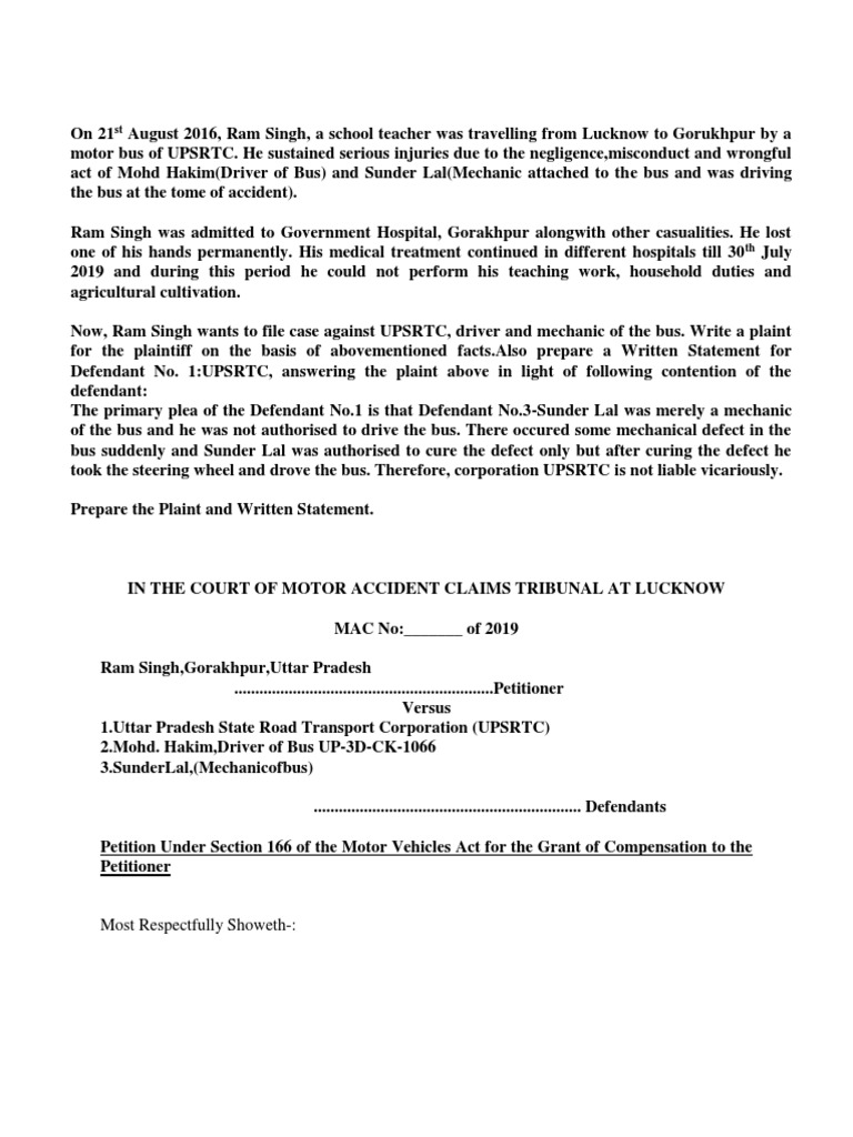 Plaint | Download Free PDF | Damages | Negligence