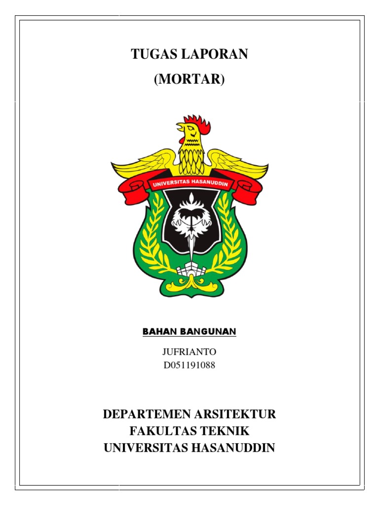 Laporan Mortar | PDF | Griya & Taman | Teknologi & Rekayasa