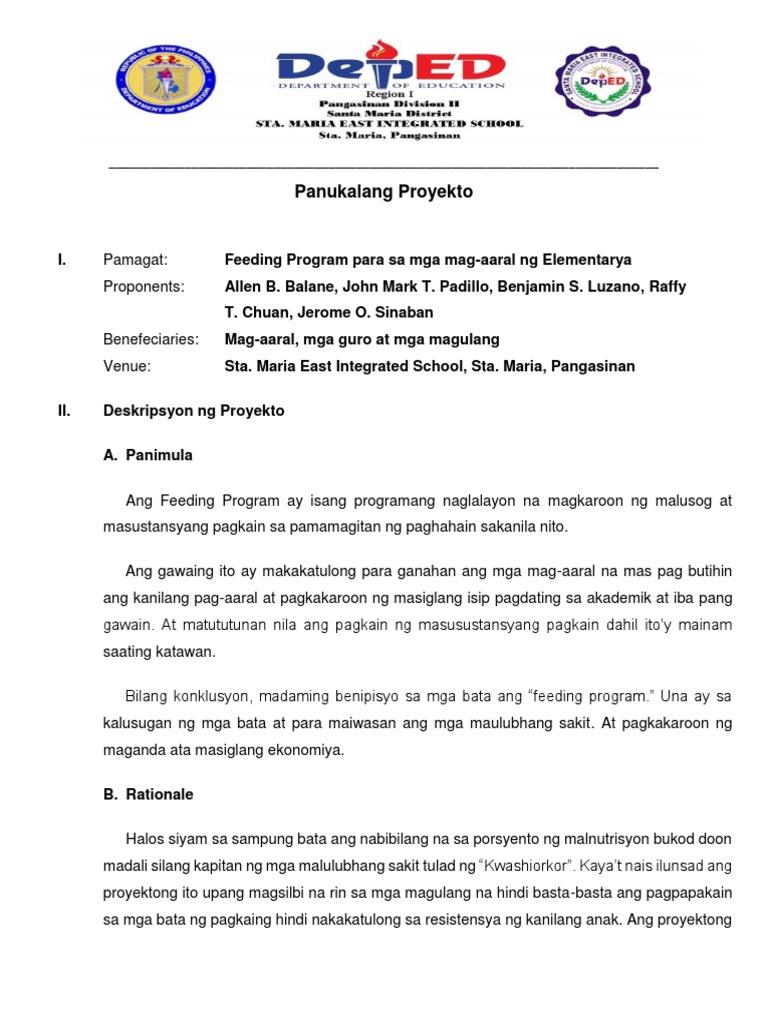 Panukalang Proyekto | PDF