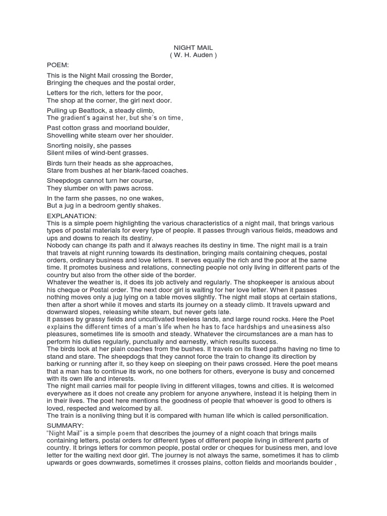 Night Mail | PDF