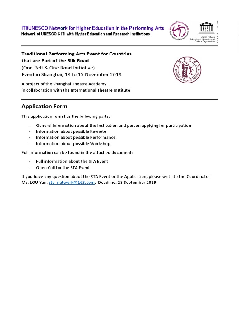 STA Silk Road Application Form.01 | PDF