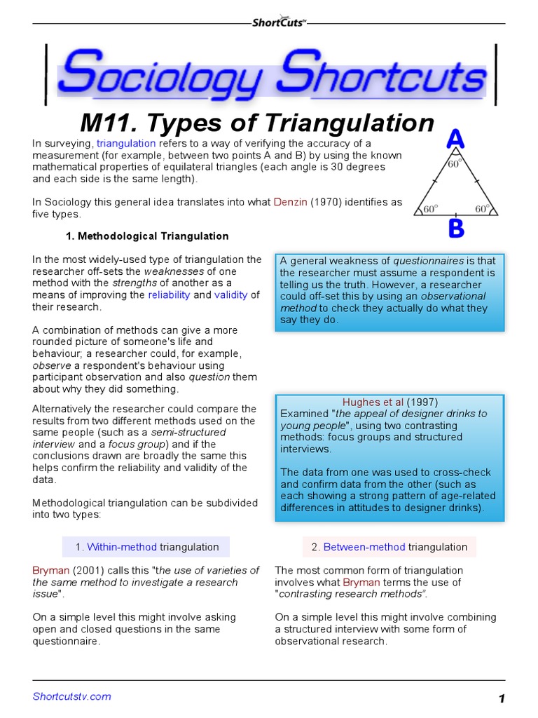 M11. Types of Triangulation | PDF | Qualitative Research | Validity ...