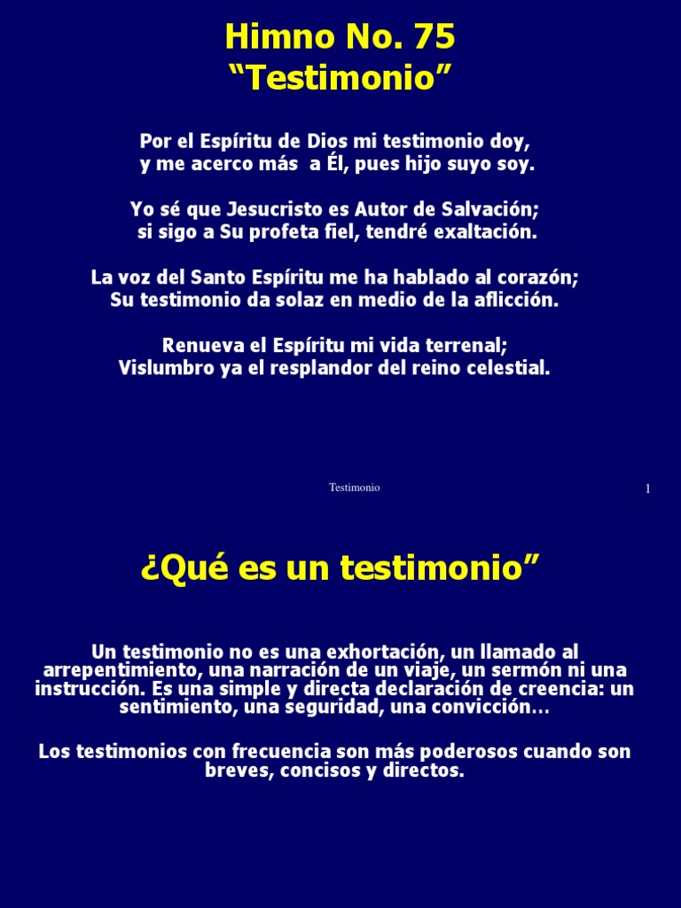 TESTIMONIO | PDF | Testimonio | espíritu Santo