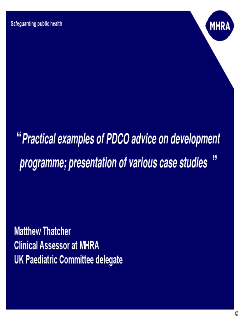 Presentation Paediatrics DR Matthew Thatcher en | PDF | Clinical Trial ...