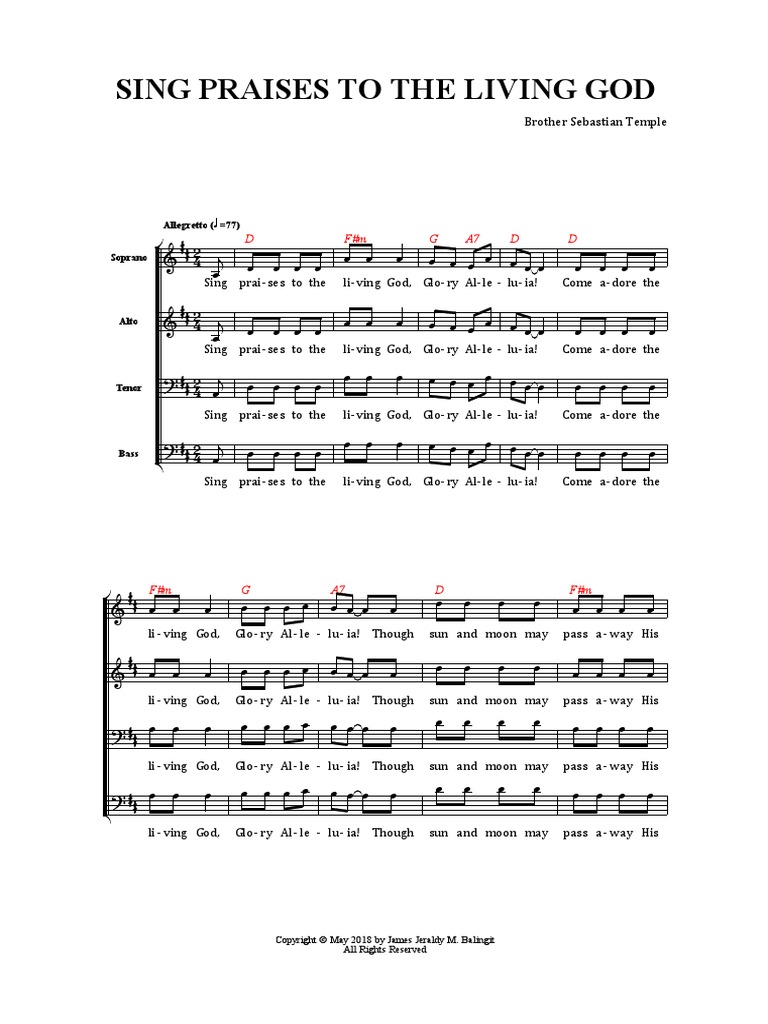Sing Praises To The Living God | PDF | Nature