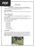 Lathe Machine Lab Report | PDF | Secondary Sector Of The Economy ...