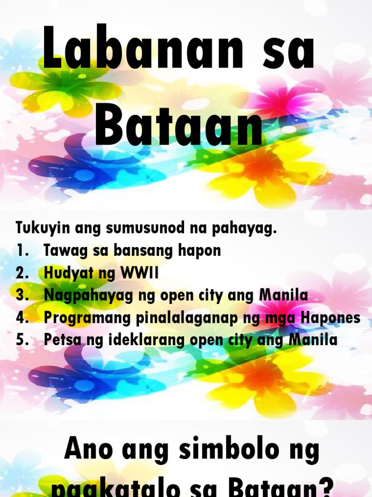 Labanan Sa: Bataan | PDF