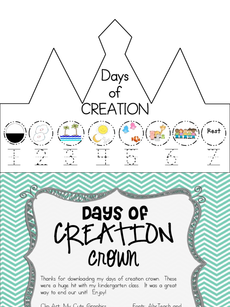 Creation Crown Craft for Kids | PDF | Home & Garden | Art