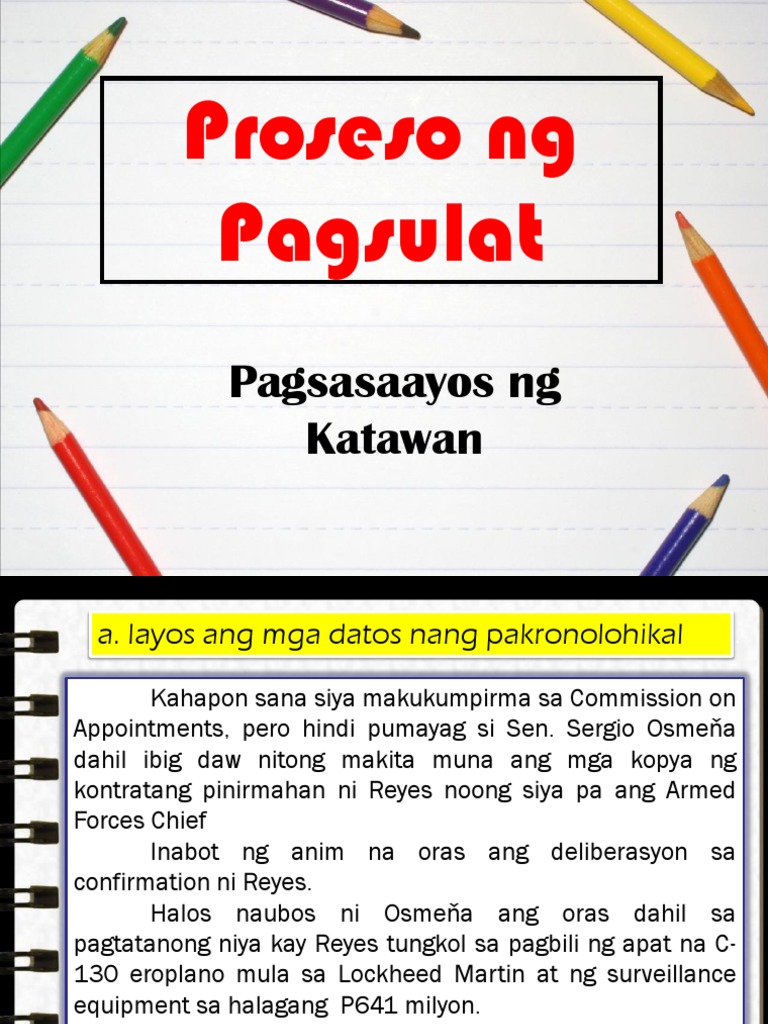 Proseso NG Pagsulat | PDF