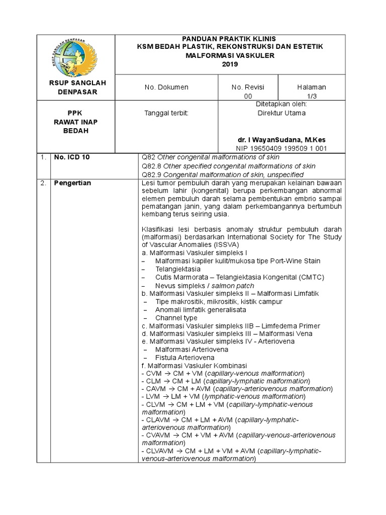 PPK Malformasi Vaskuler | PDF