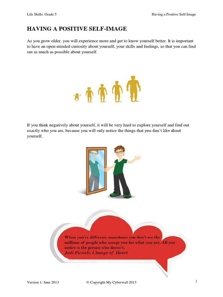 Having A Positive Self Image | PDF | Self | Social Psychology