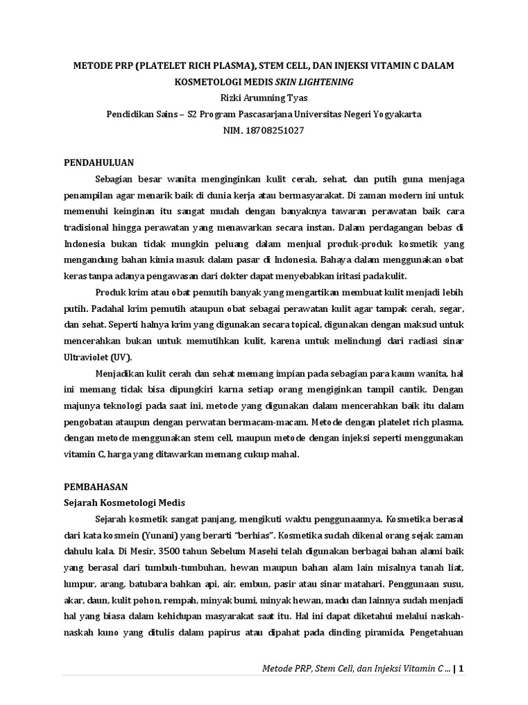 Suntik Dan Infus Whitening | PDF