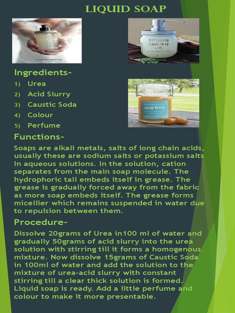 Liquid Soap Recipe and Ingredients | PDF