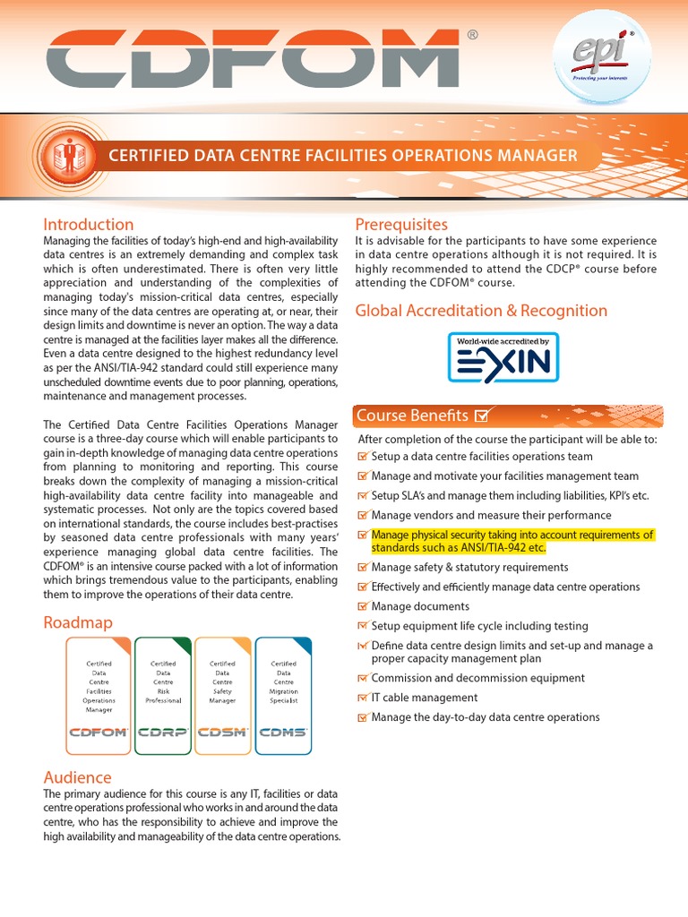 CDFOM - Brochure | PDF | Data Center | Test (Assessment)