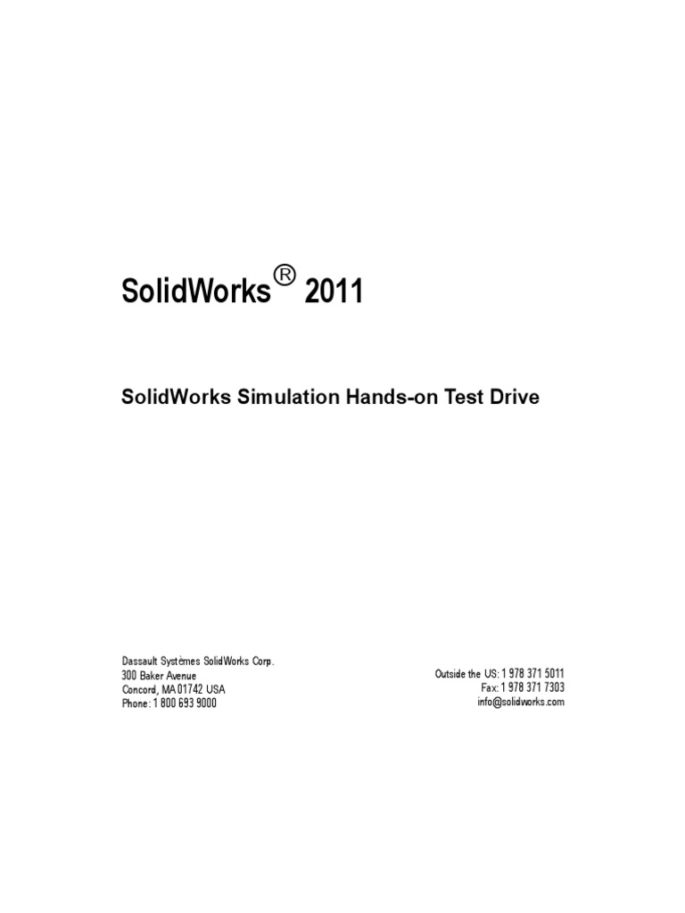Solidworks Simulation | PDF | Menu (Computing) | Simulation
