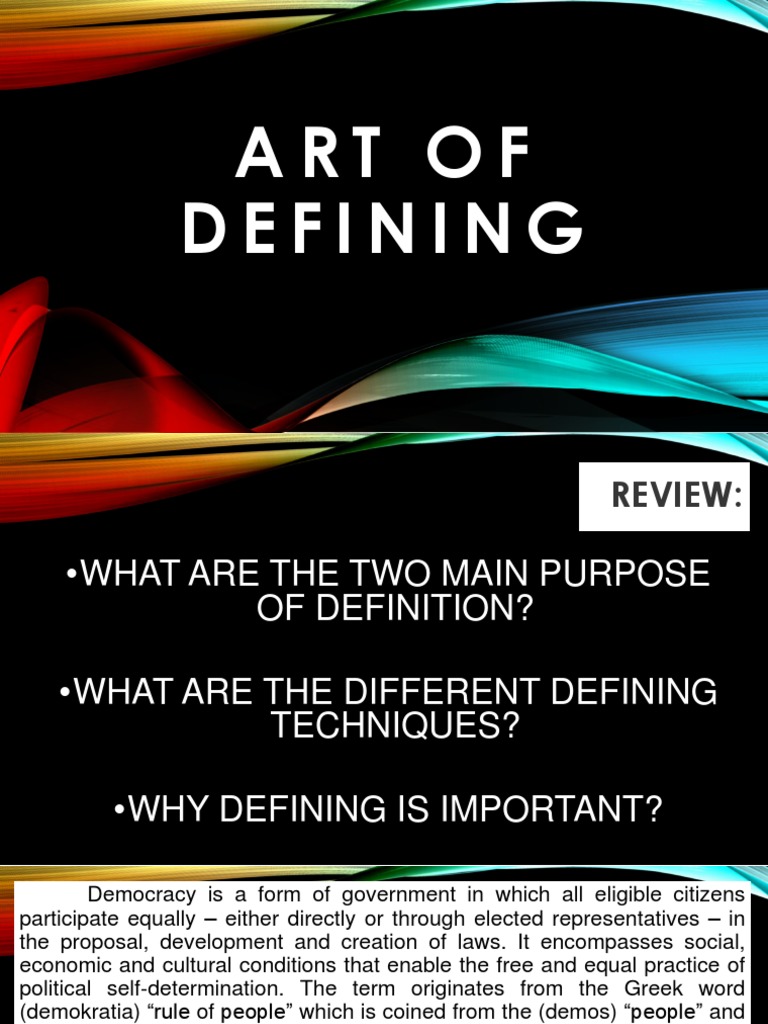 Art of Defining A Concept | PDF | Democracy | Political Ideologies