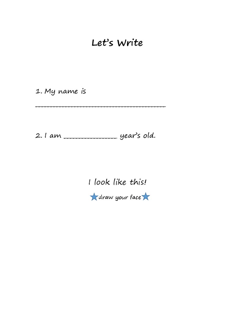 Let's Write: Personal Introduction | PDF | Self-Improvement