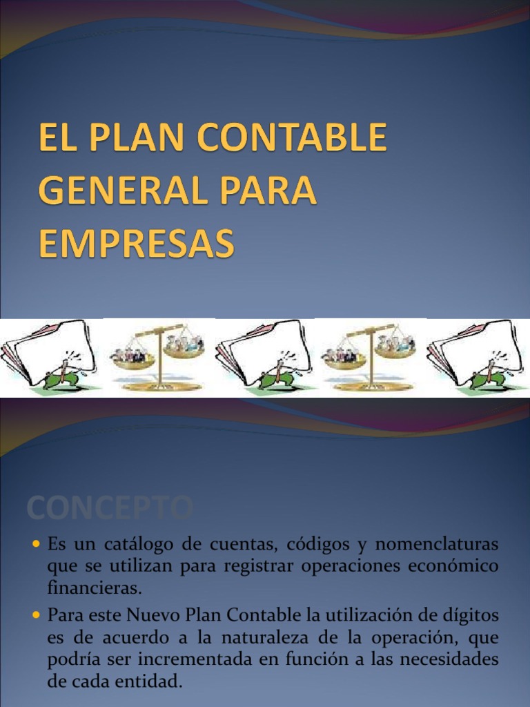 El Plan Contable General para Empresas PDF | PDF | Contabilidad ...