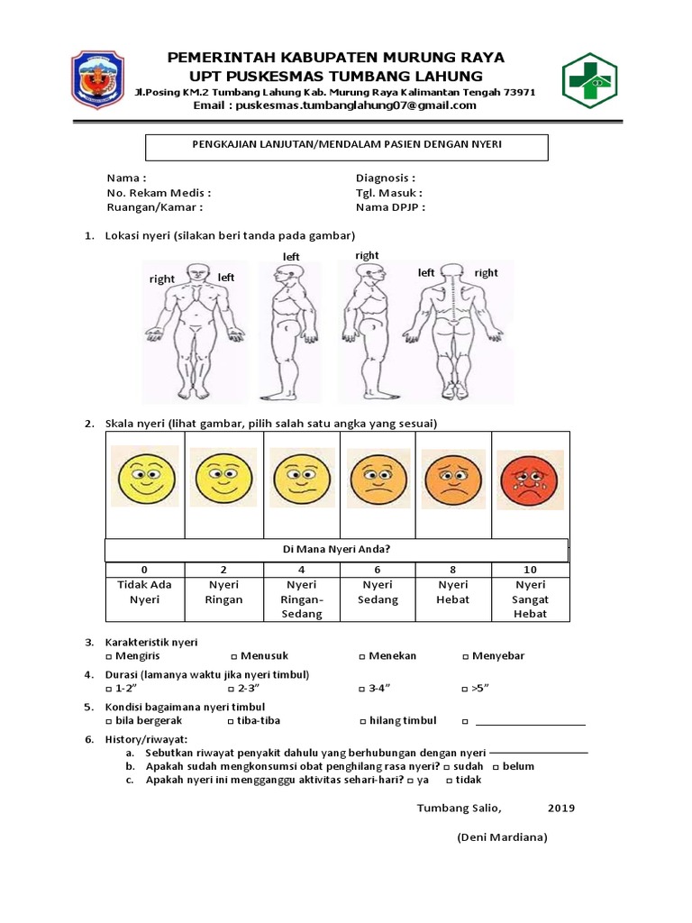 Formulir Pengkajian Nyeri | PDF