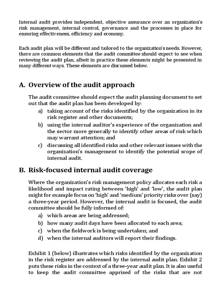 Three-Year Internal Audit Strategy Plan | PDF | Internal Audit | Audit ...