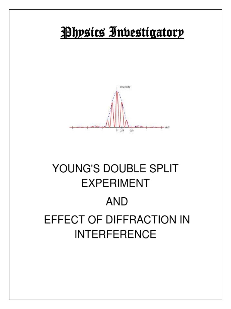 Physics Investigatory: Young'S Double Split Experiment AND Effect of ...