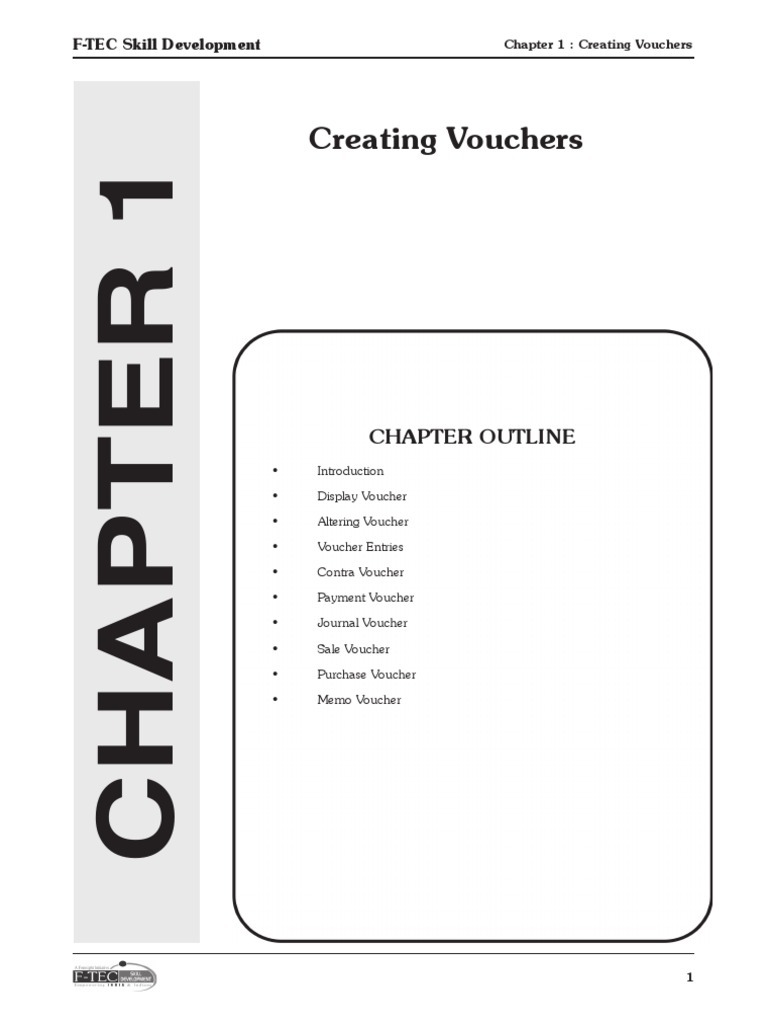Creating Vouchers: Chapter Outline | PDF | Voucher | Debits And Credits