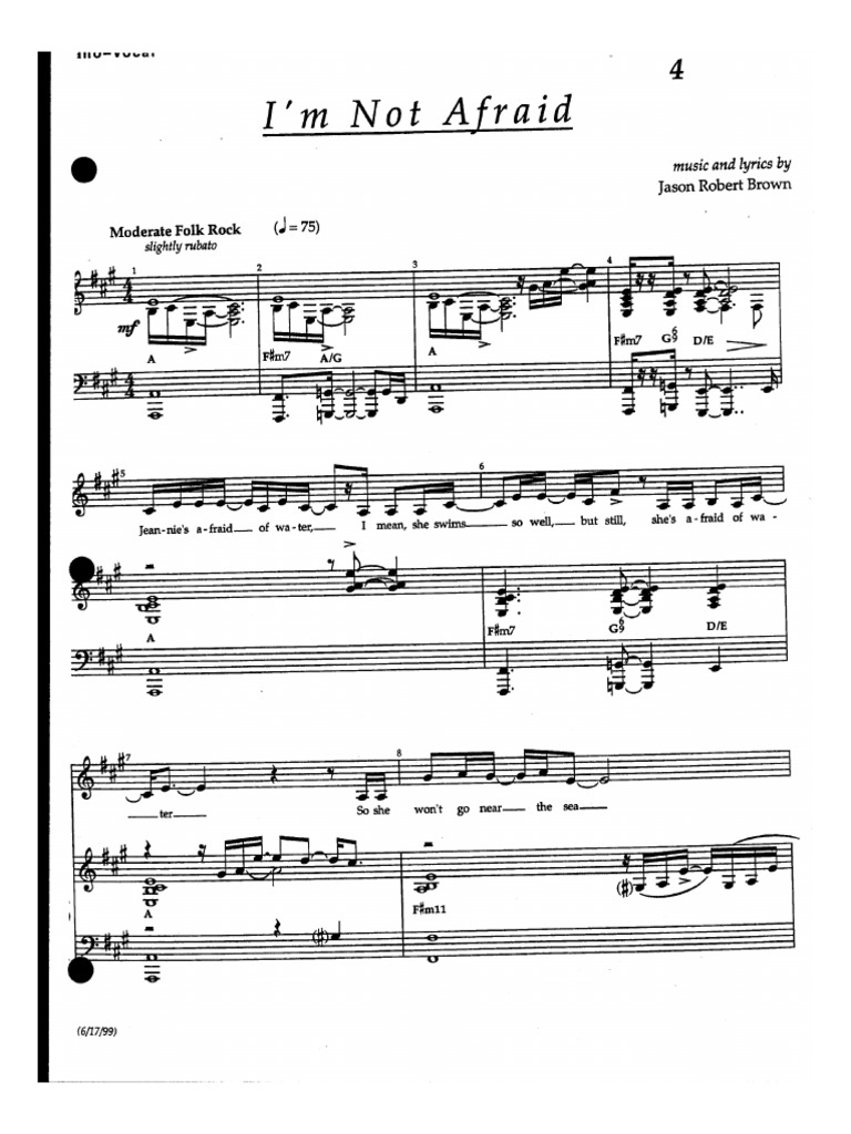 Im Not Afraid of Anything Sheet Music 563dc606c3f06 PDF | PDF