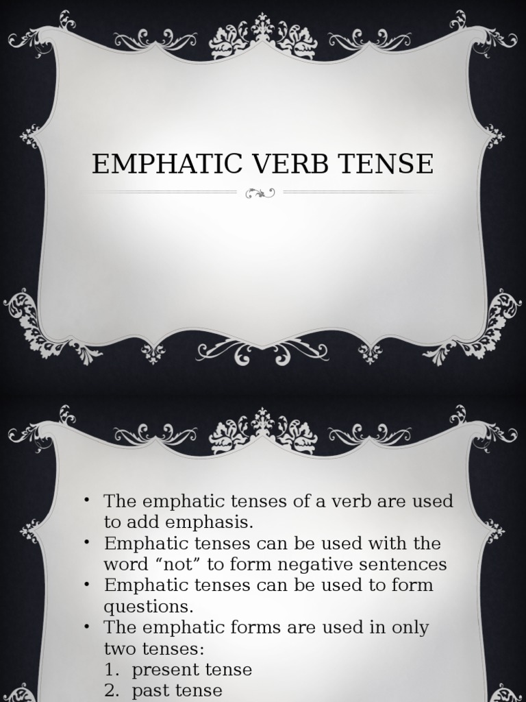 Emphatic Verb Tense | PDF