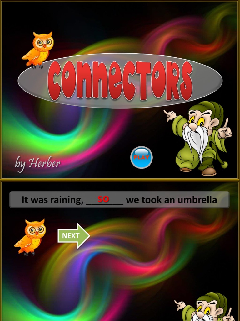 Connectors PPT Fun Activities Games Games - 54186 | PDF | Language Arts ...