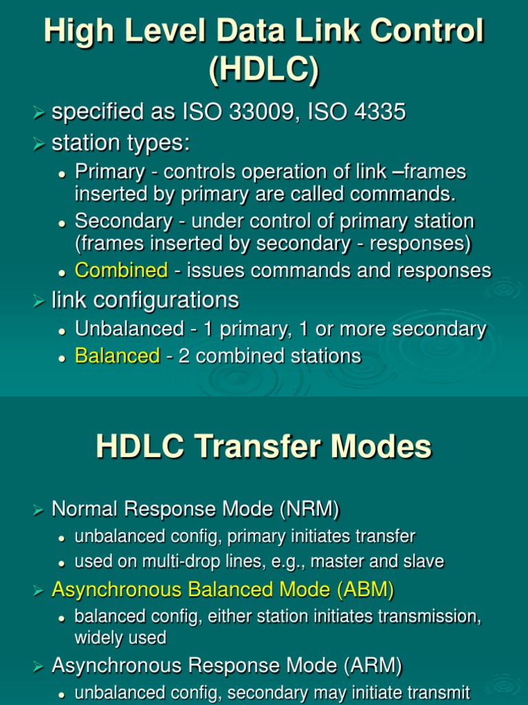 07 HDLC | PDF | Telecommunications Standards | Computer Networking