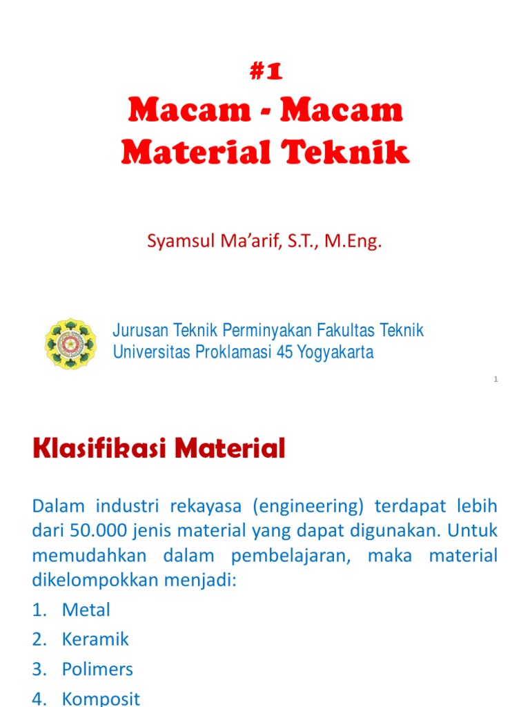Macam-Macam Material Teknik PDF | PDF