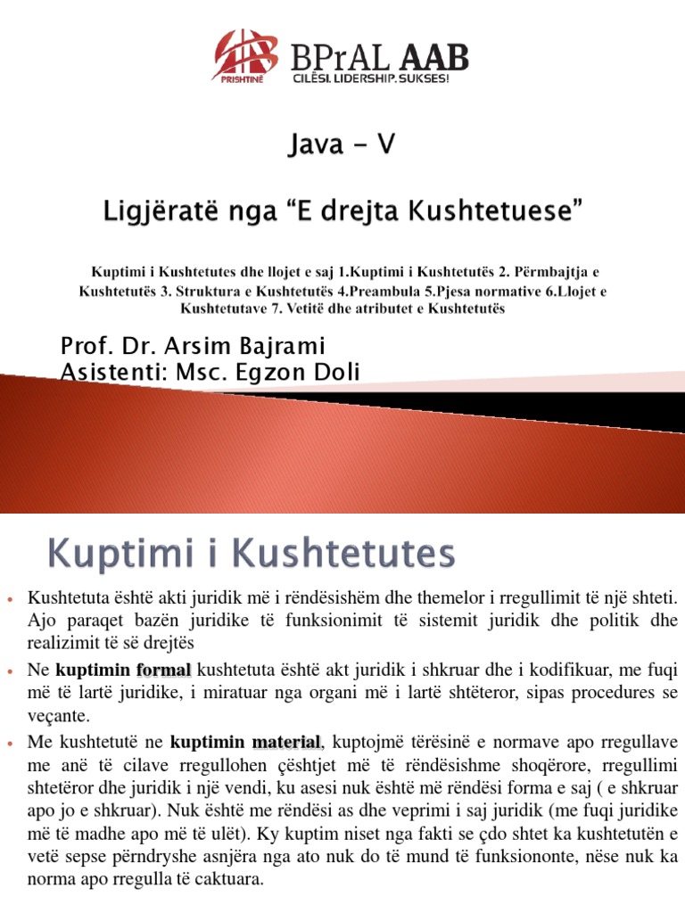 Kuptimi I Kushtetutes | PDF