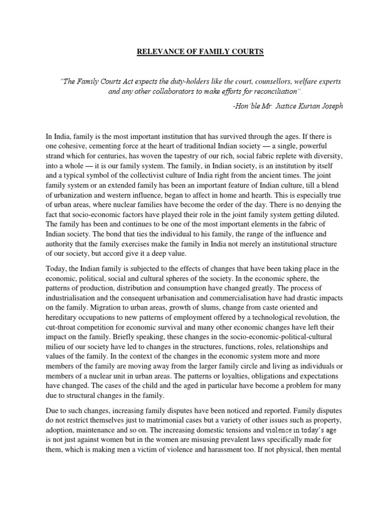 Family Court | PDF | Family | Jurisdiction