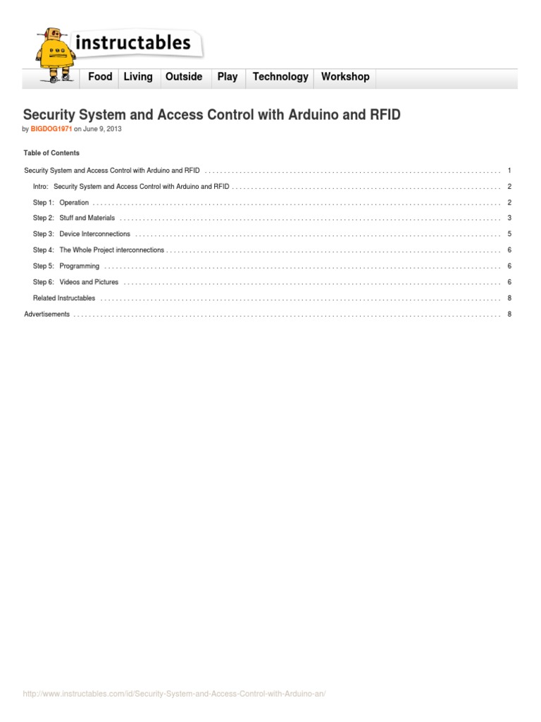 Security System and Access Control With Arduino An PDF | PDF | Security ...