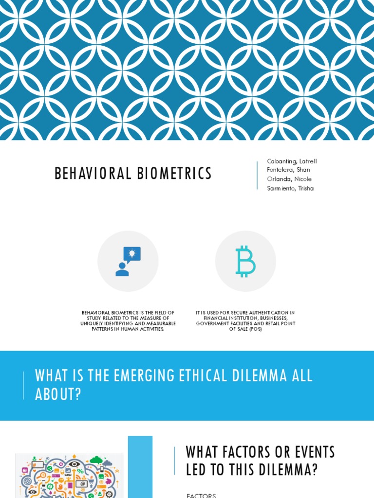 Behavioral Biometrics: Cabanting, Latrell Fontelera, Shan Orlanda, Nicole Sarmiento, Trisha | PDF