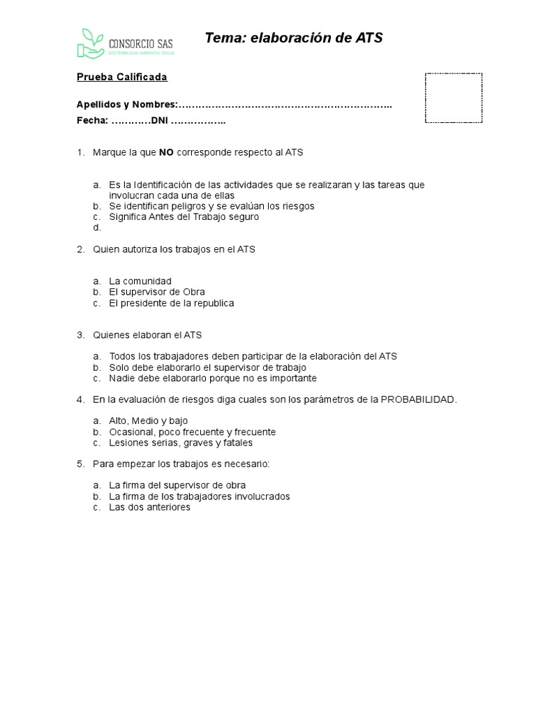 Examen Ats | PDF
