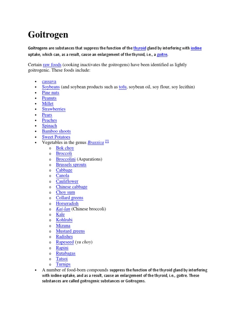 Goitrogen | PDF