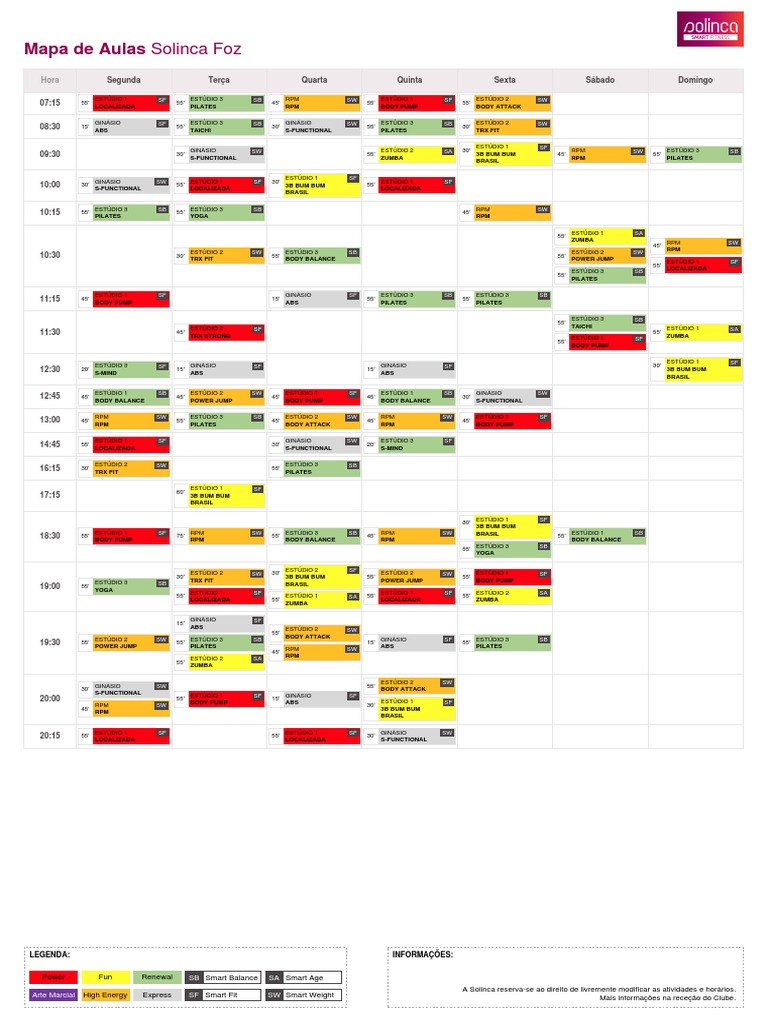 Mapa de Aulas Solinca Foz | PDF