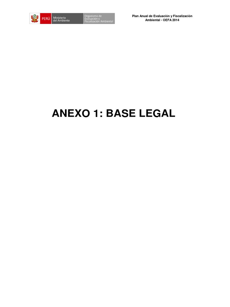 Planefa - Oefa 2014 - Anexos PDF | PDF | Minería | Naturaleza