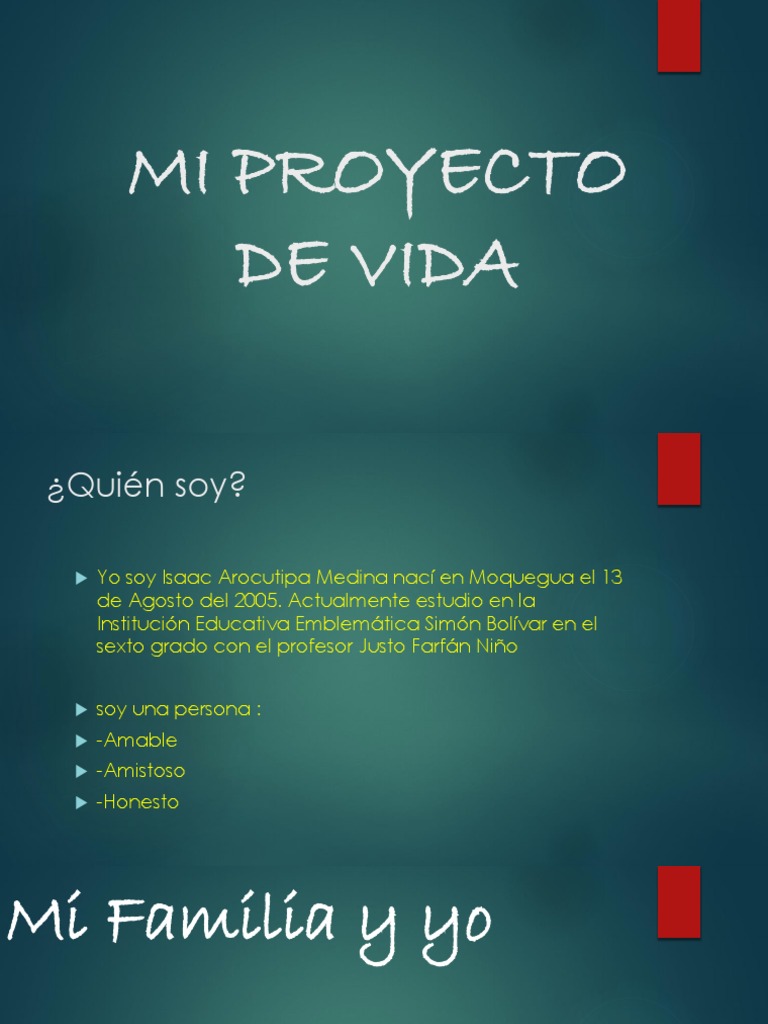 Mi Proyecto de Vida | PDF