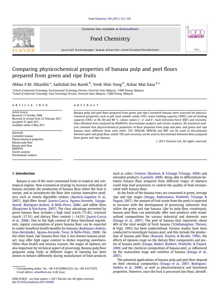 Food Chemistry: Abbas F.M. Alkarkhi, Saifullah Bin Ramli, Yeoh Shin ...