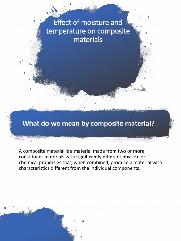 Effect of Moisture and Temperature On Composite Materials | PDF ...