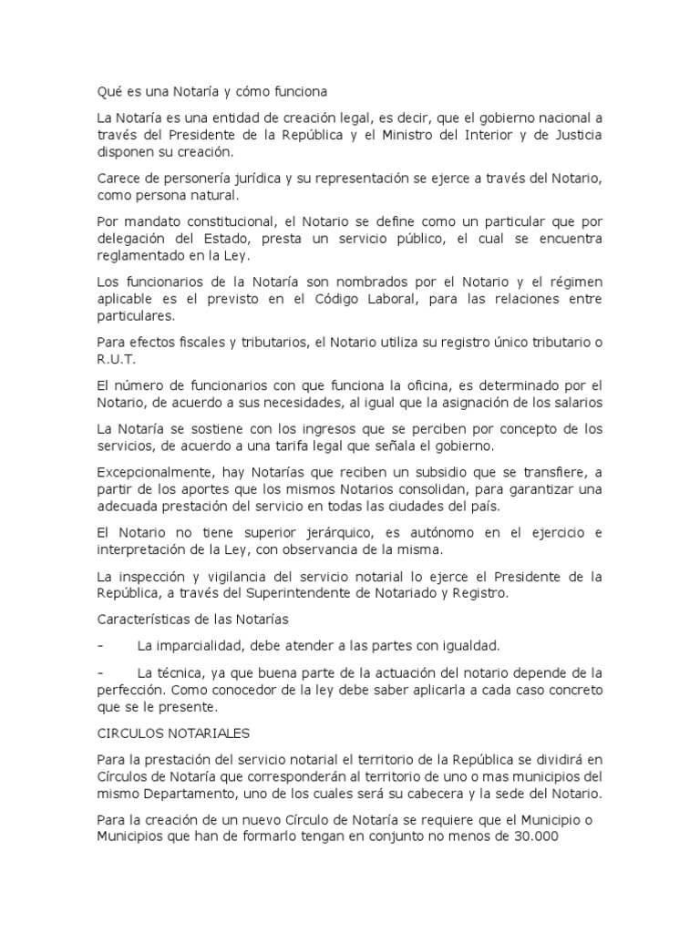 Funcionamiento y Requisitos de Notarías | PDF | Virtud | Esfera pública