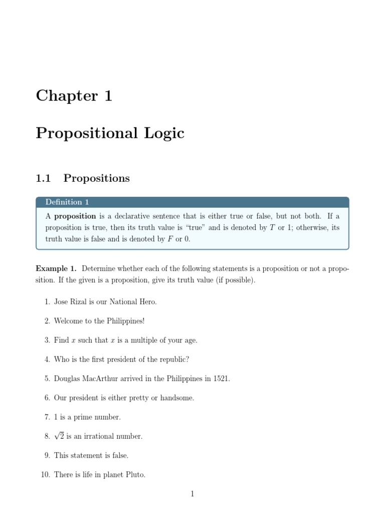Unit 1 Propositional Logic | PDF | Argument | If And Only If Unit 1 Propositional Logic | PDF | Argument | If And Only If