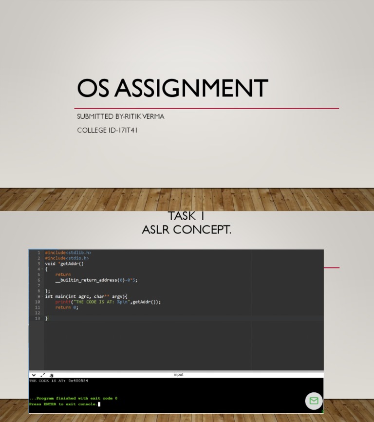 Os Assignment: Submitted By-Ritik Verma College Id-17It41 | PDF